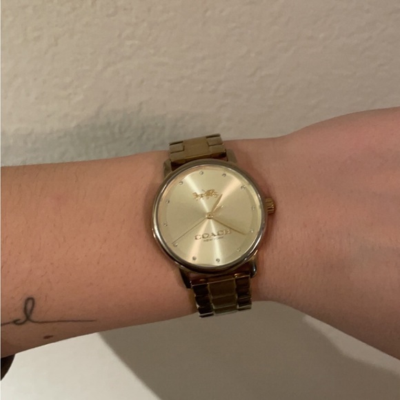 Coach | Jewelry | Authentic Gold Coach Watch With Diamond Dials | Poshmark